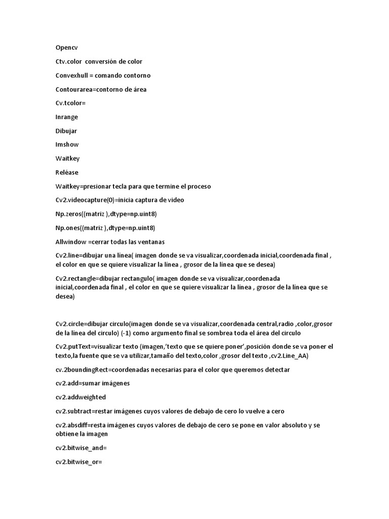 Opencv Tutoriales | PDF