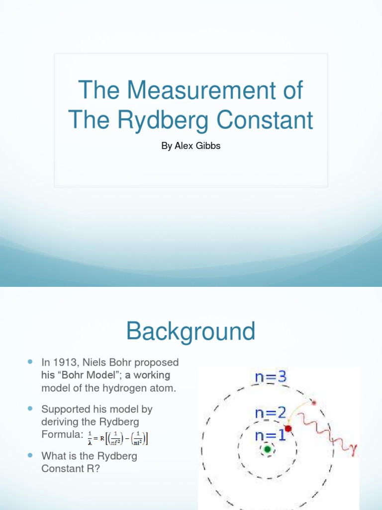 Rydberg Constant | PDF | Particle Physics | Scientific Theories