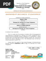 Barangay Business Permit | PDF