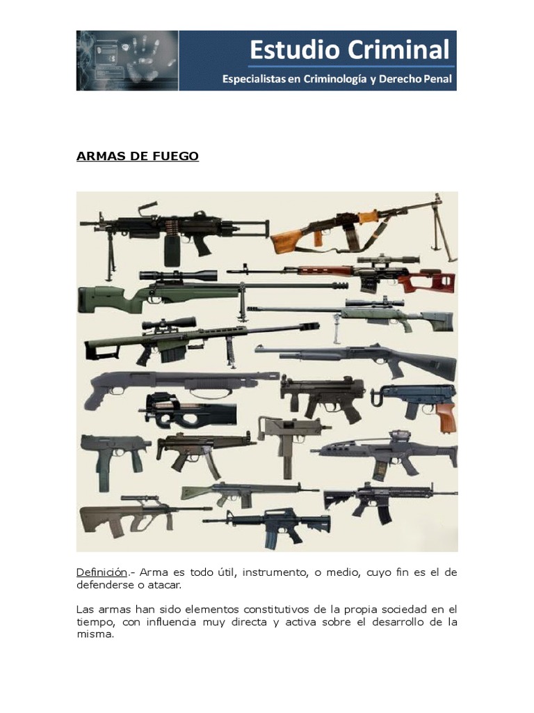 Clasificación de Armas de Fuego | PDF | Revólver | Cartucho (armas de ...