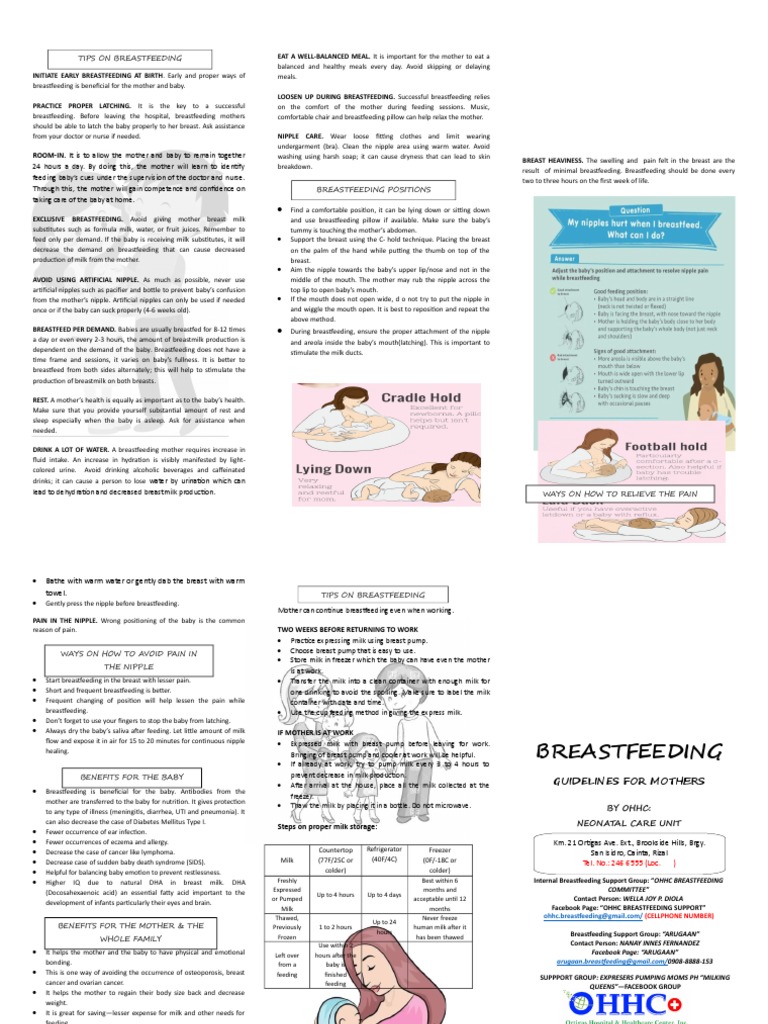 Breastfeeding Guidelines for Mothers | PDF | Nipple | Breastfeeding