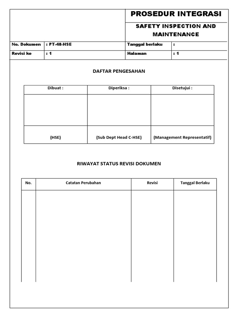 Safety Inspection and Maintenance | PDF | Safety | Prevention