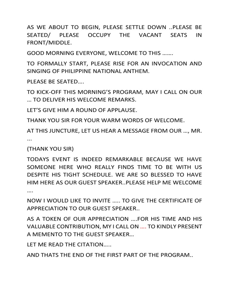 Welcome and closing remarks at full day seminar | PDF