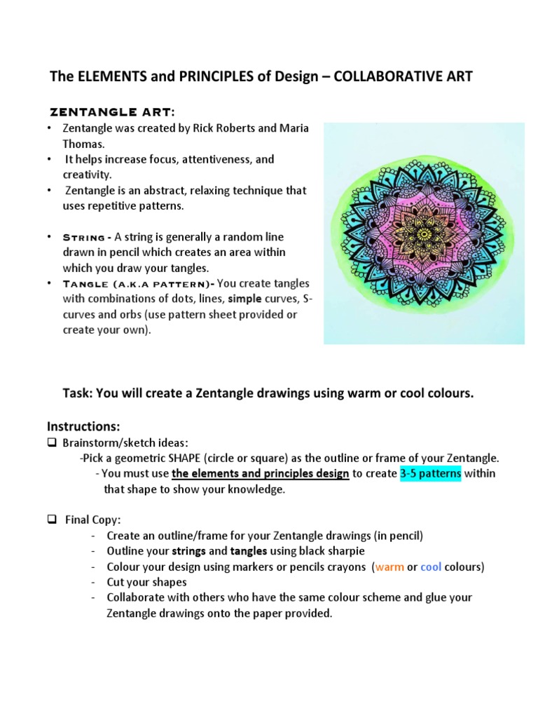 Zentangle Art Design Techniques | PDF