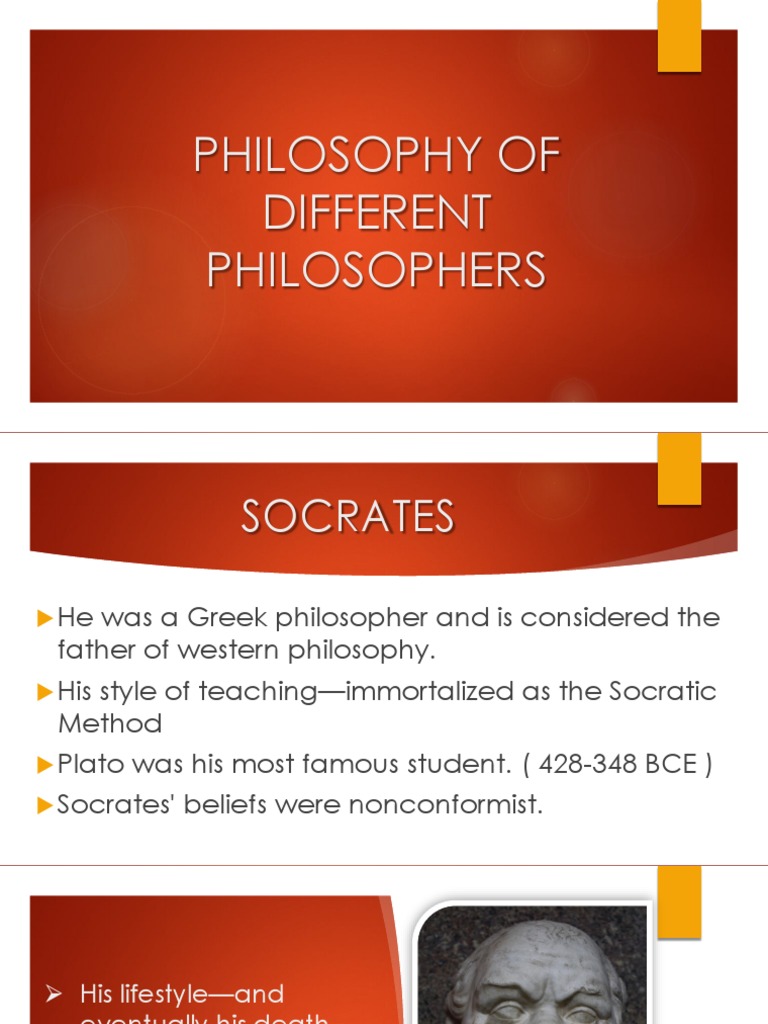 Philosophy of Different Philosophers | PDF