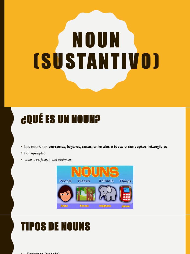 Noun (Sustantivo) | PDF | Género gramatical | Clasificación cientifica