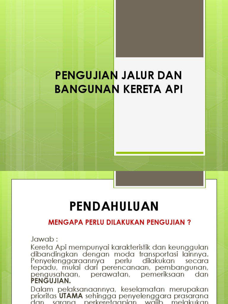 Pengujian Jalur Dan Bangunan Kereta Api | PDF