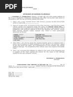 Affidavit of Self Accident Template | PDF
