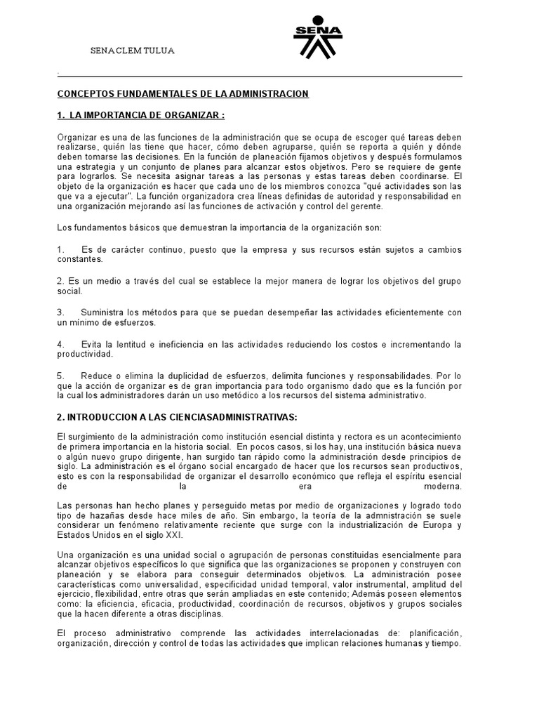 Taller Conceptos Basicos | Descargar gratis PDF | Planificación | Liderazgo