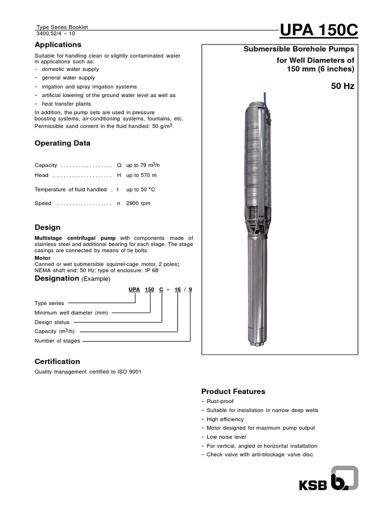 Upa 150c Ing. | PDF | Bearing (Mechanical) | Pump