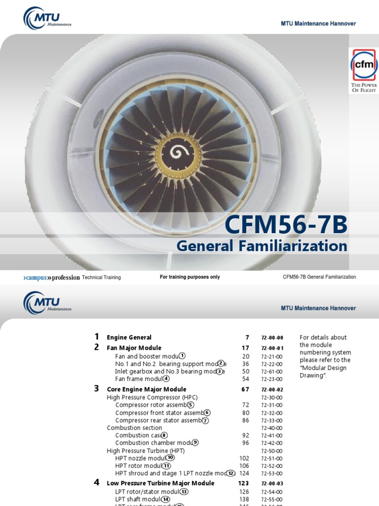 305212389-Cfm56-7b-Familiarization-Print.ppt | Vehicle Technology | Engines