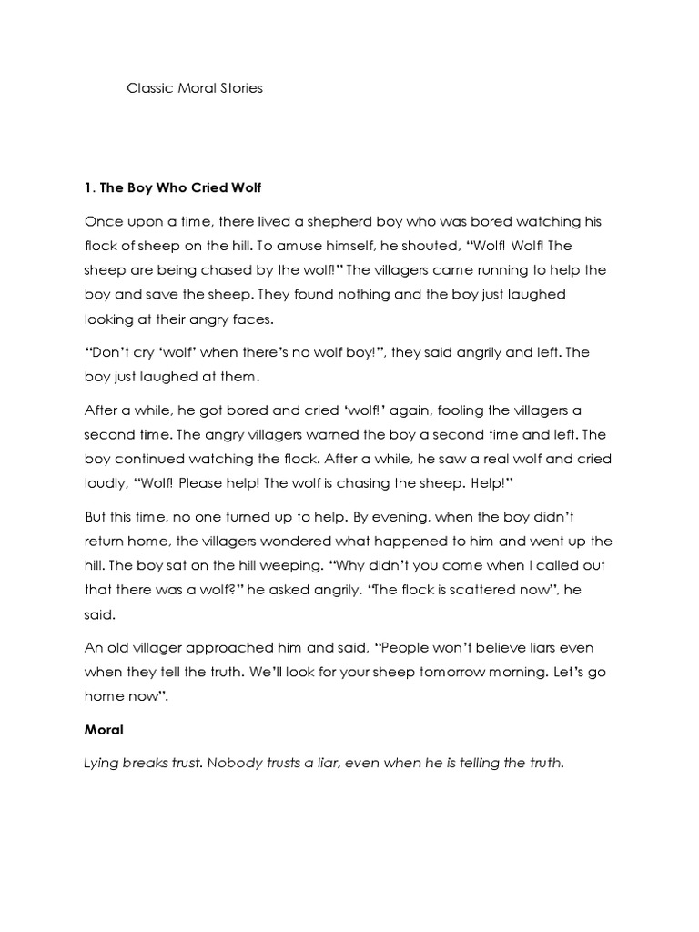 Classic Moral Stories | PDF | Nature