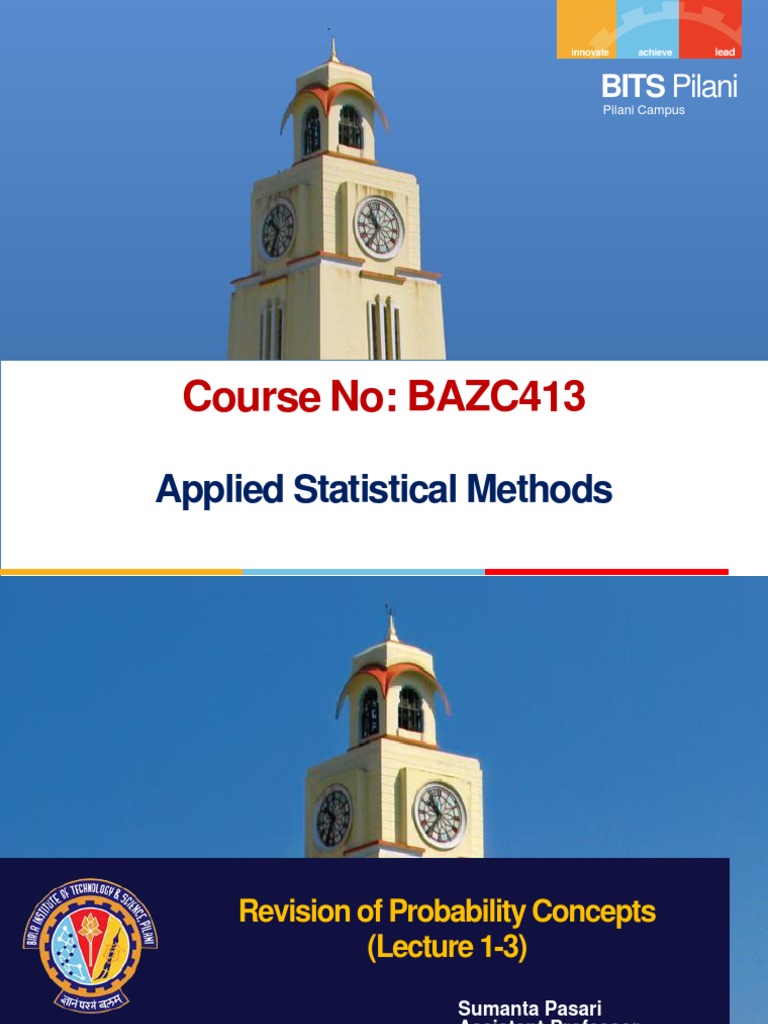 Lec 1 | PDF | Probability Distribution | Random Variable