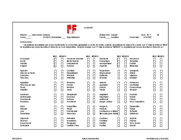 Prueba Cleaver | PDF