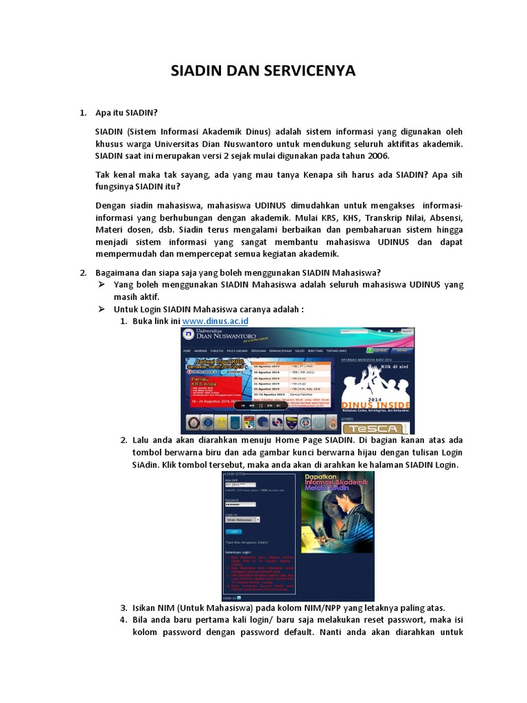 Siadin Dan Servicenya | PDF | Karier & Perkembangan | Komputer