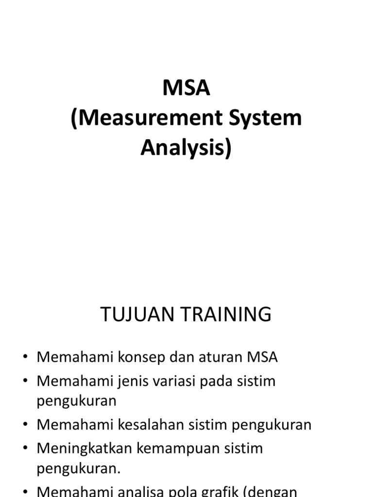 MSA (Measurement System Analysis) | PDF