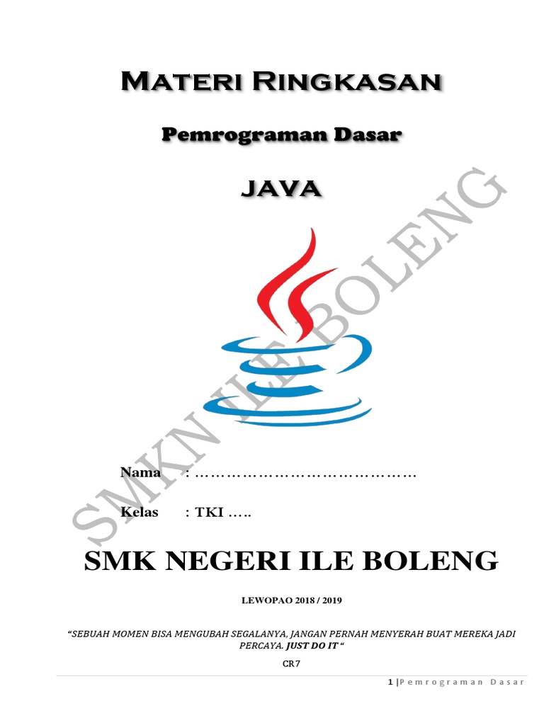 Pemrograman Dasar | PDF | Metode & Bahan Ajar | Komputer