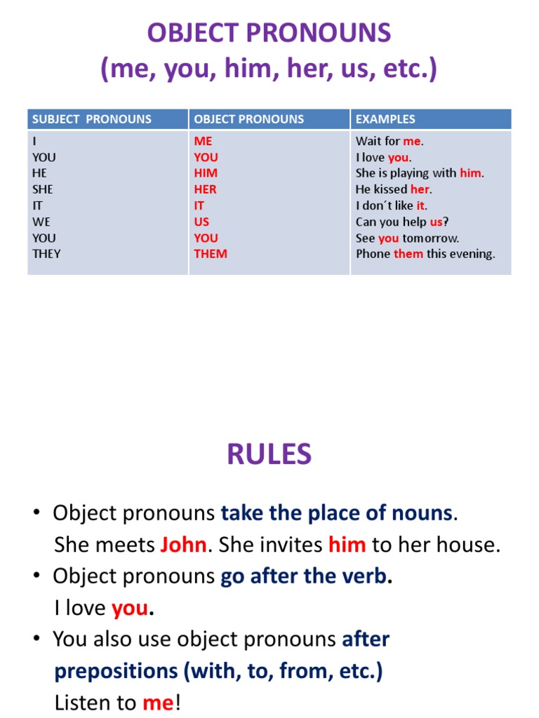 Object Pronouns | PDF