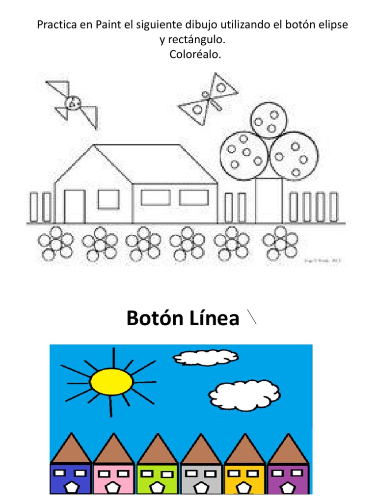 Ejercicios de Dibujo en Paint para Niños | PDF | Hogar, jardinería y ...