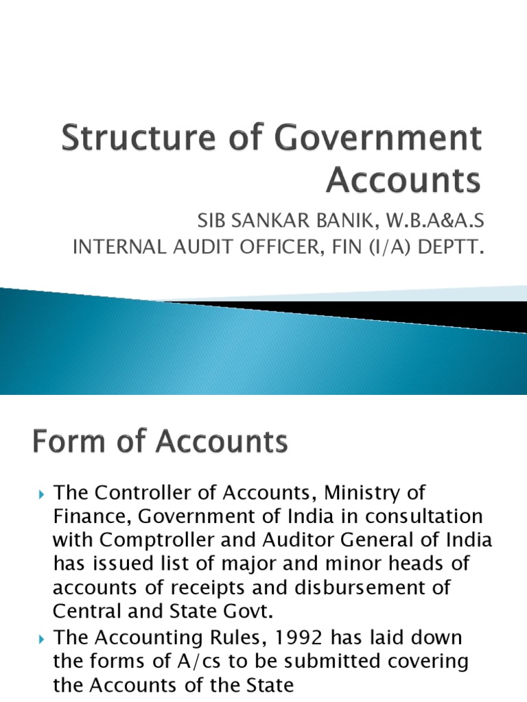 Structure of Government Accounts | PDF | Taxes | Revenue