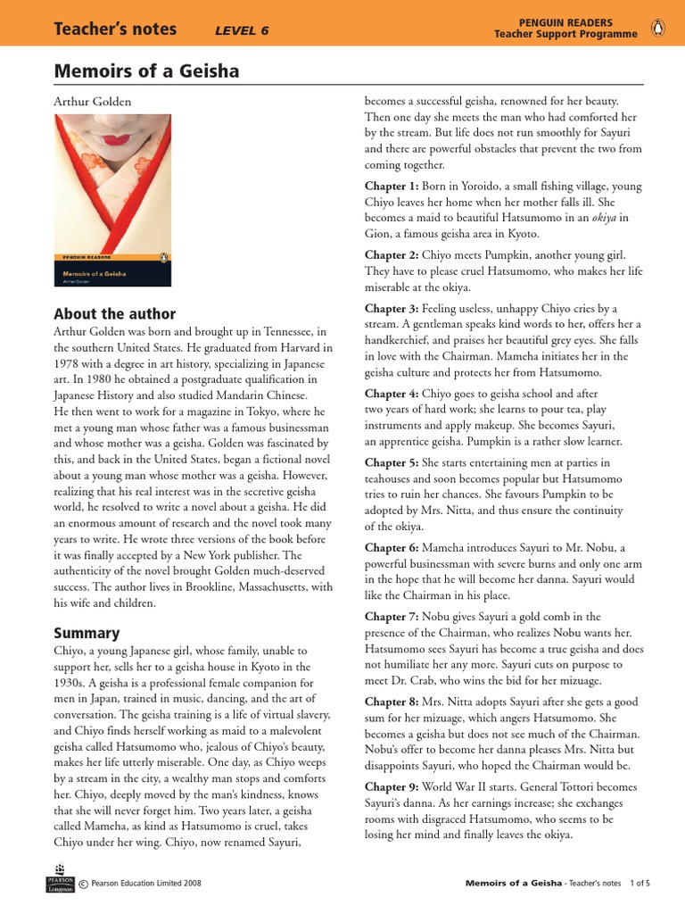 Memoirs of A Geisha: Teacher's Notes | PDF | Geisha