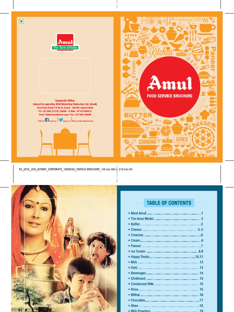 Amul Food Service Brochure Updated PDF | PDF
