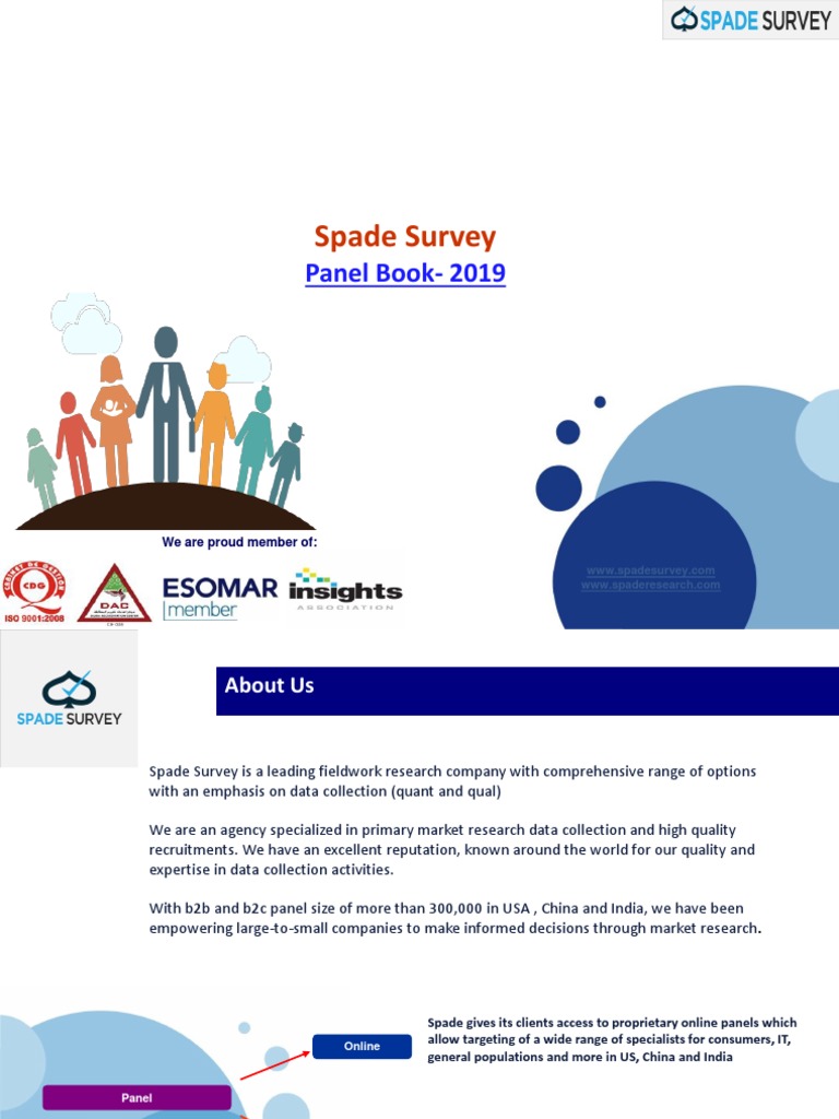 Spade Survey: Panel Book-2019 | PDF | Marketing Research | Economies