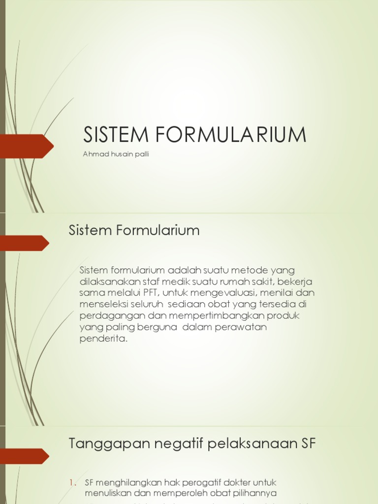 Sistem Formularium | PDF | Pengembangan Diri