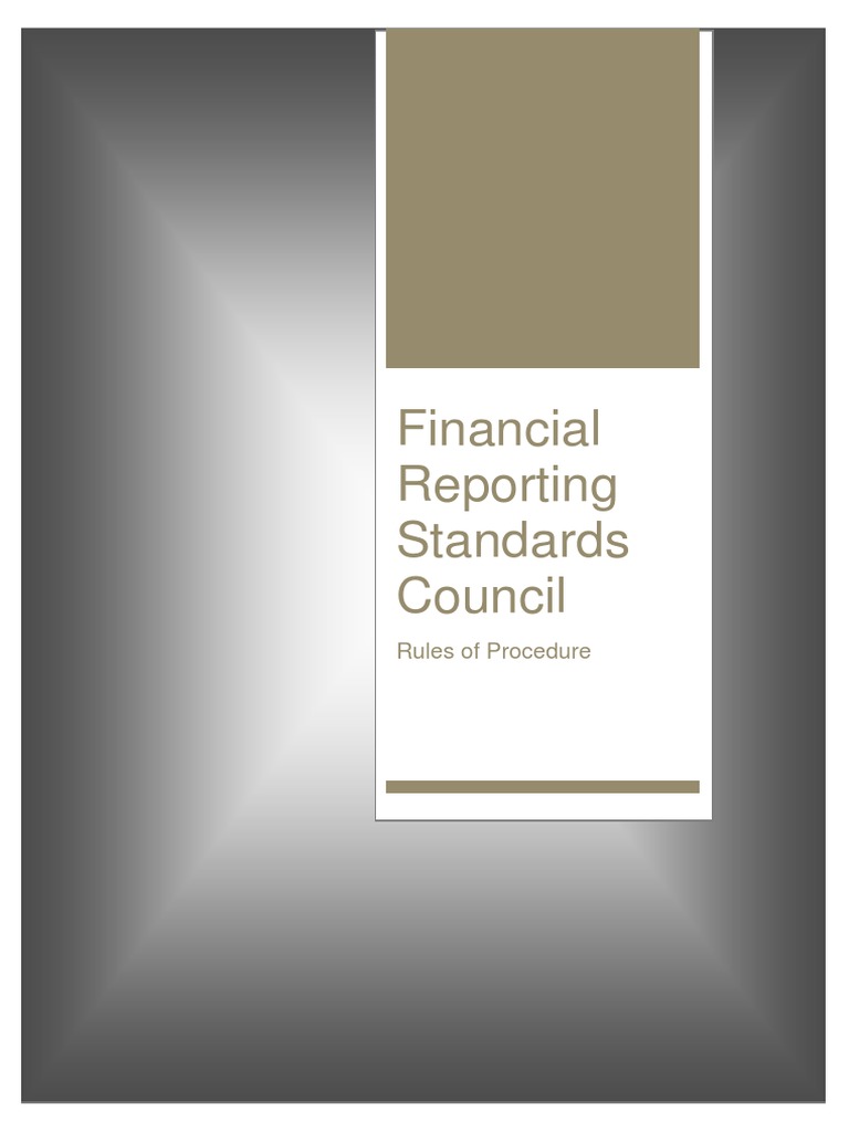 Financial Reporting Standards Council: Rules of Procedure | PDF ...
