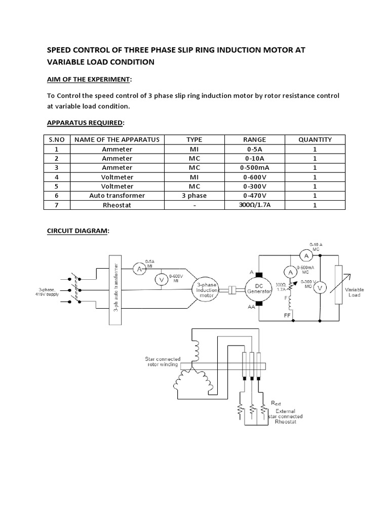 Speed Control of 3phase Induction Motor | PDF | Electric Motor ...