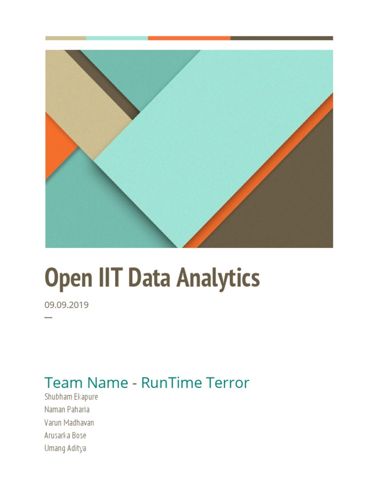 Open IIT Data Analytics Insights | PDF | Coefficient Of Determination | Bootstrapping (Statistics)