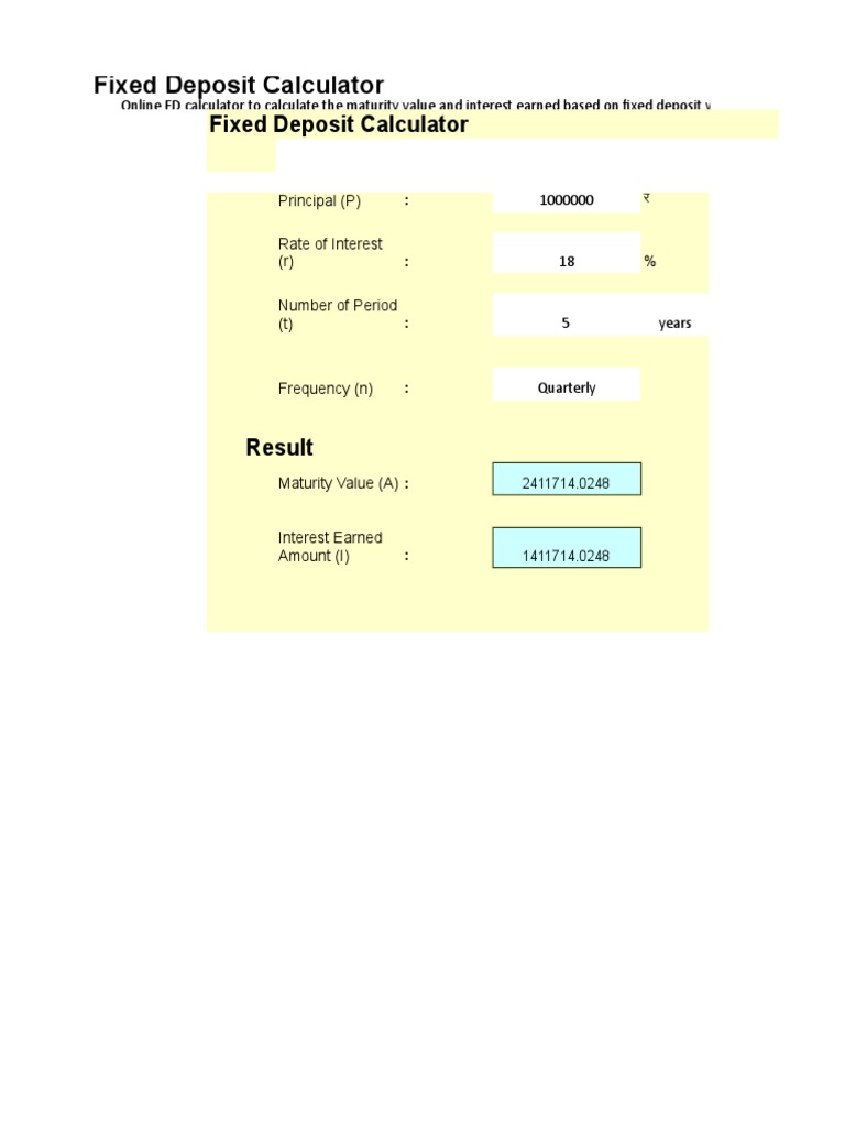 Deposit Calculator | PDF