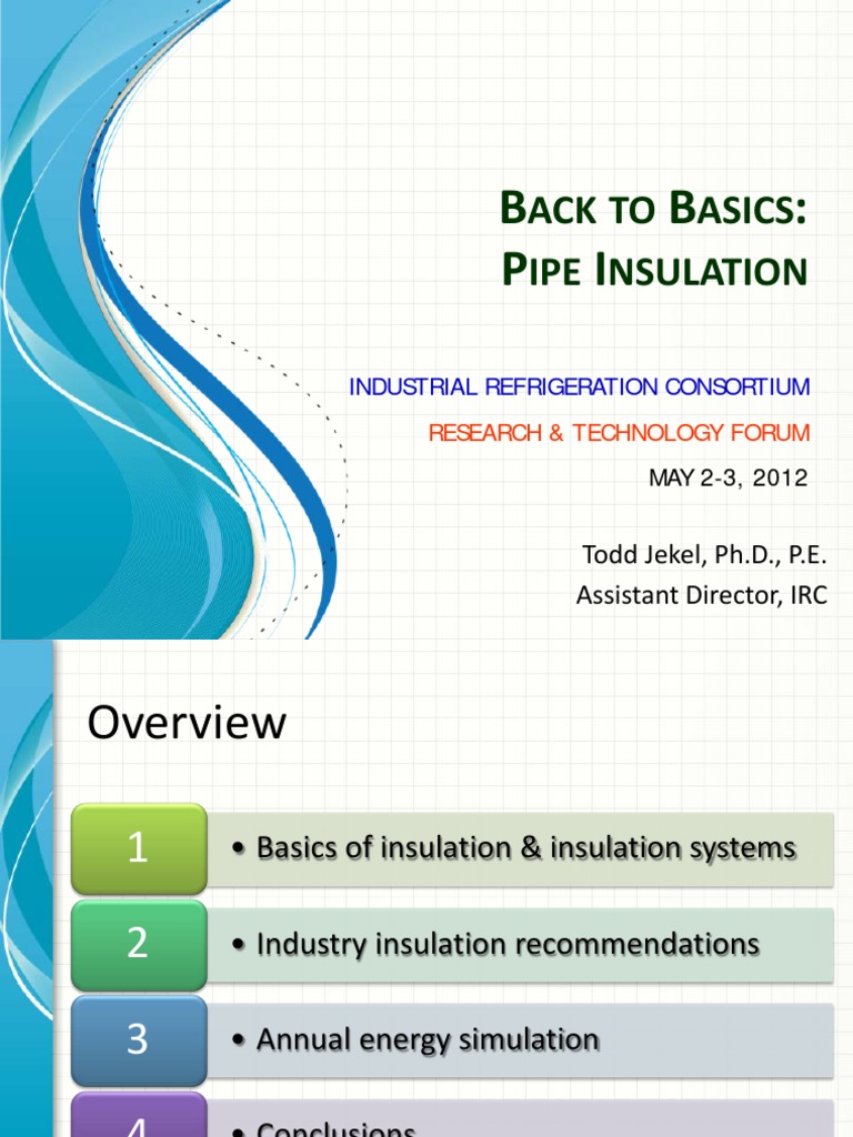 Back To Basic - Pipe Insulation PDF | PDF | Thermal Insulation | Heat Transfer
