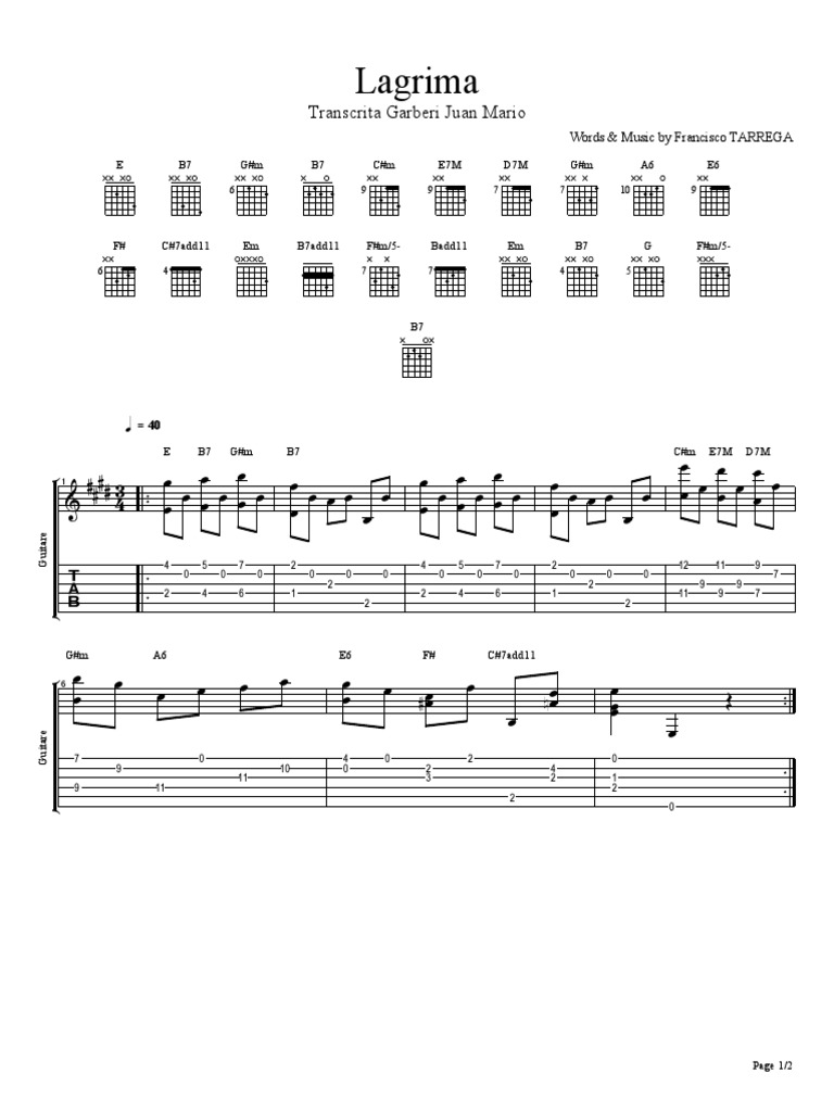 Lagrima | PDF