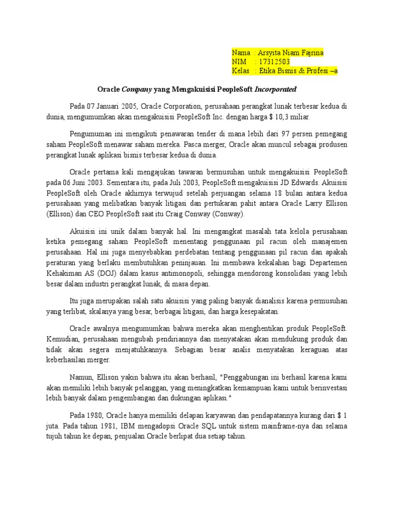 Tugas Ebp Oracle | PDF