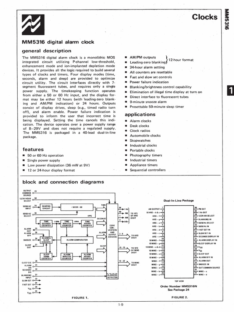 Mm5316 National Clock Chip | PDF