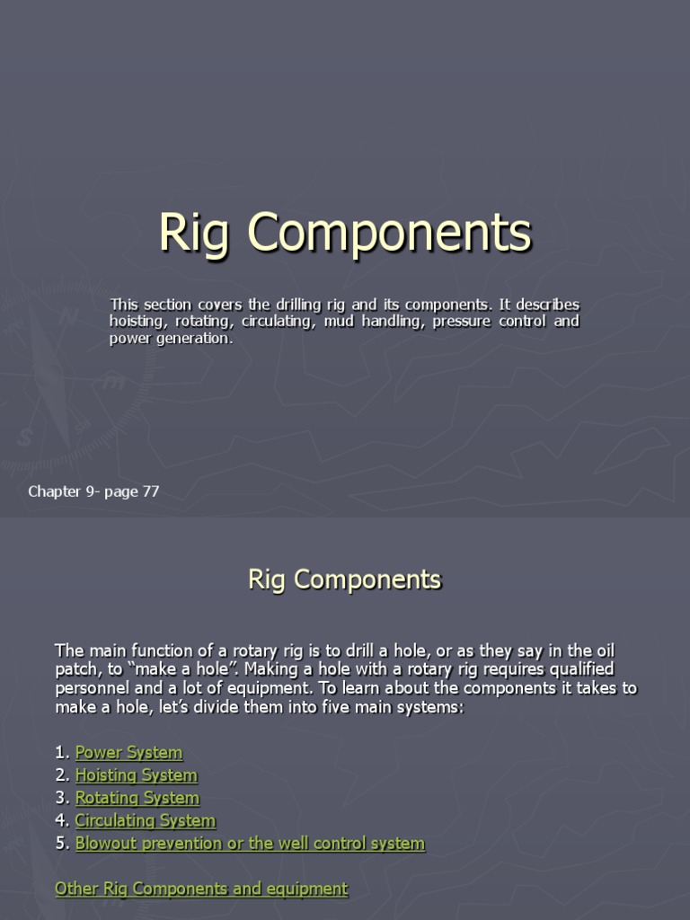 Rig Components | PDF | Drilling Rig | Blowout (Well Drilling)