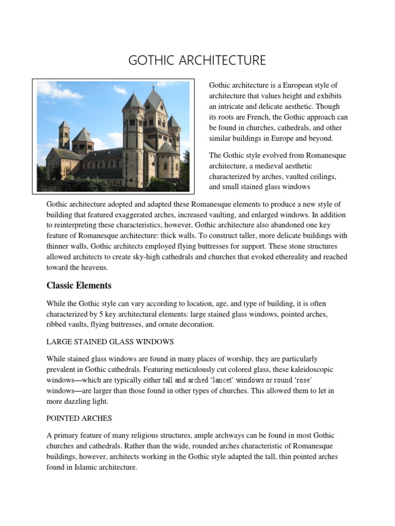 Gothic Architecture | PDF | Gothic Architecture | Vault (Architecture)