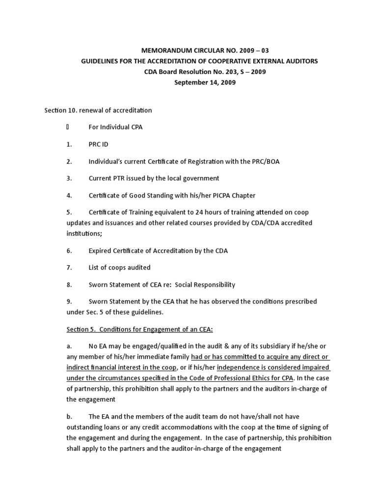 CEAs'Renewal Requirements | PDF | Certified Public Accountant | Audit