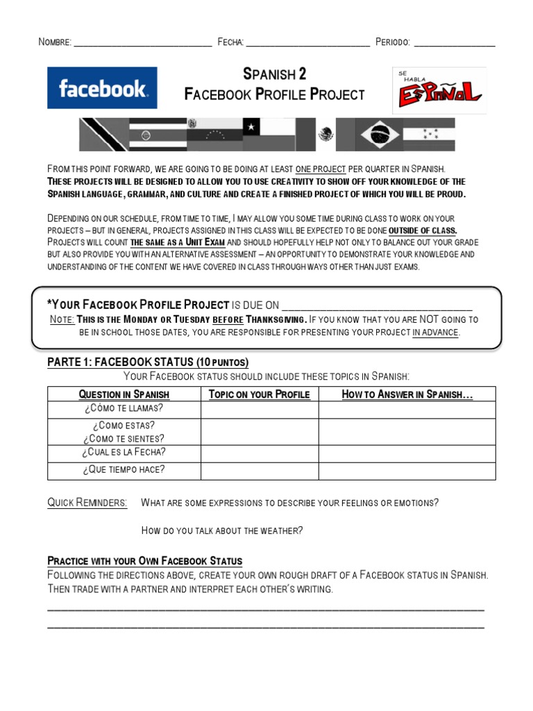 Facebook Profile Template For School