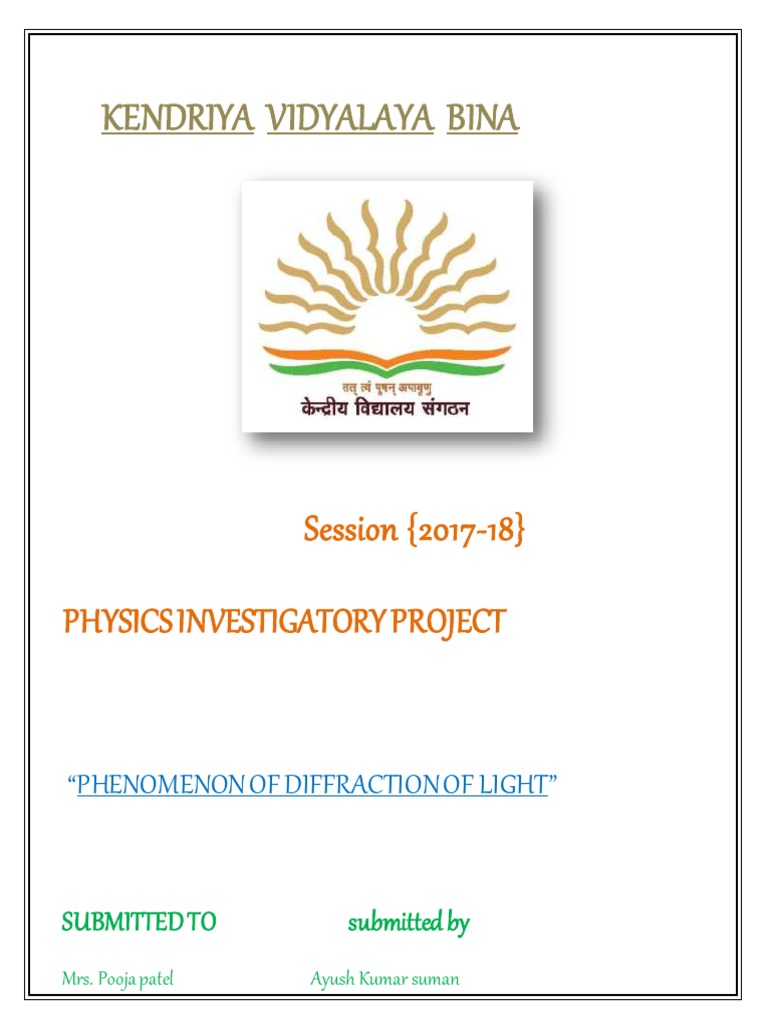 Phenomenon Of Diffraction Of Light Wave Pdf Diffraction Wavelength