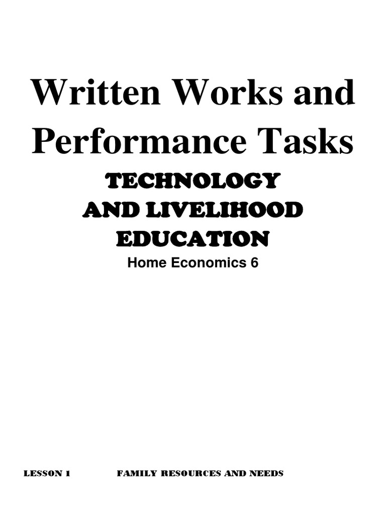 Performance Task In Tle 6 Pdf Sewing Food Preservation