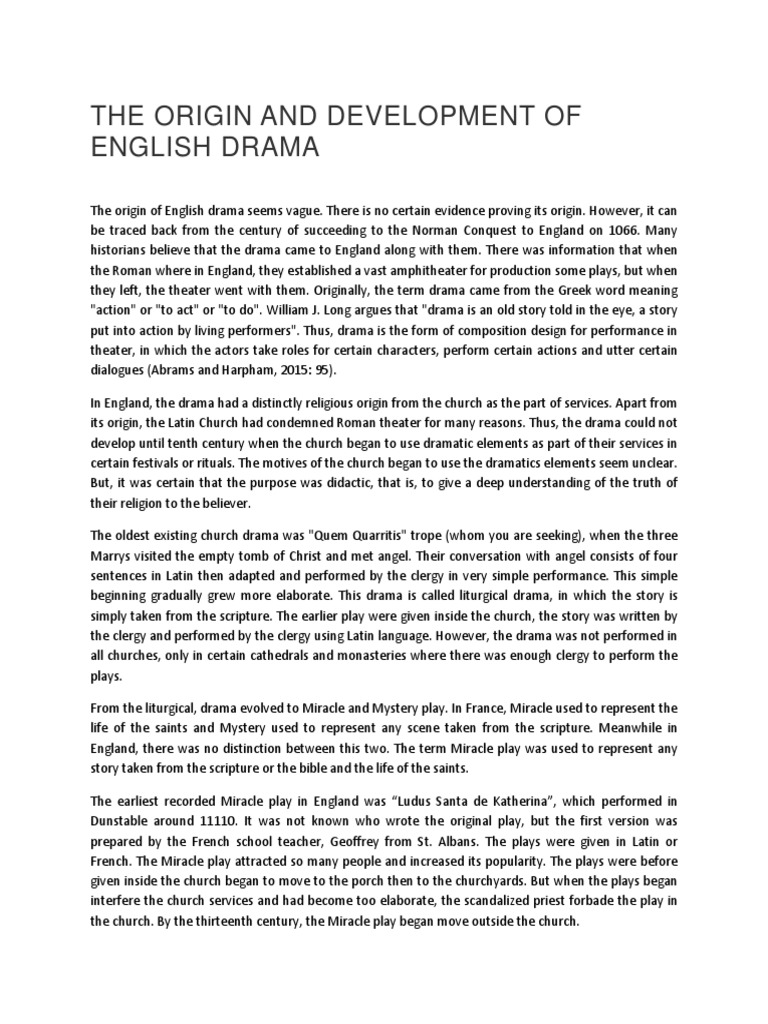 The Origin and Development of English | PDF | English Drama | Hell