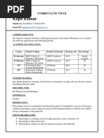 B Pharmacy Fresher Resume Template | PDF | Tablet (Pharmacy) | Pharmacology