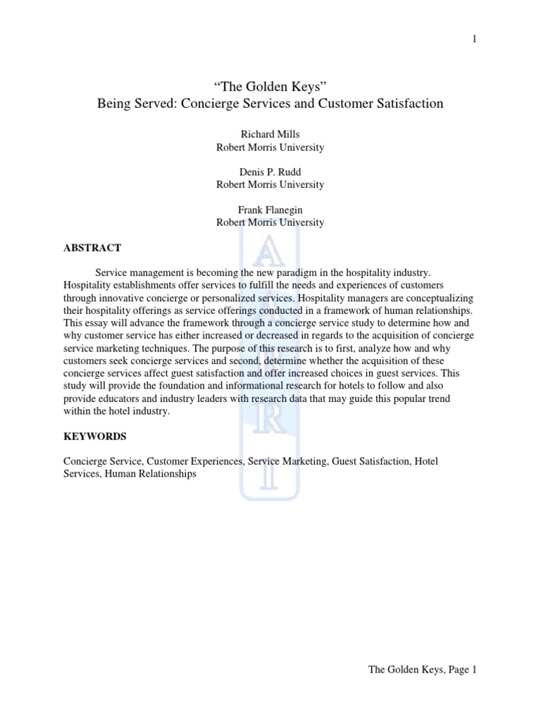 Concierge PDF | PDF | Hotel | Customer Satisfaction