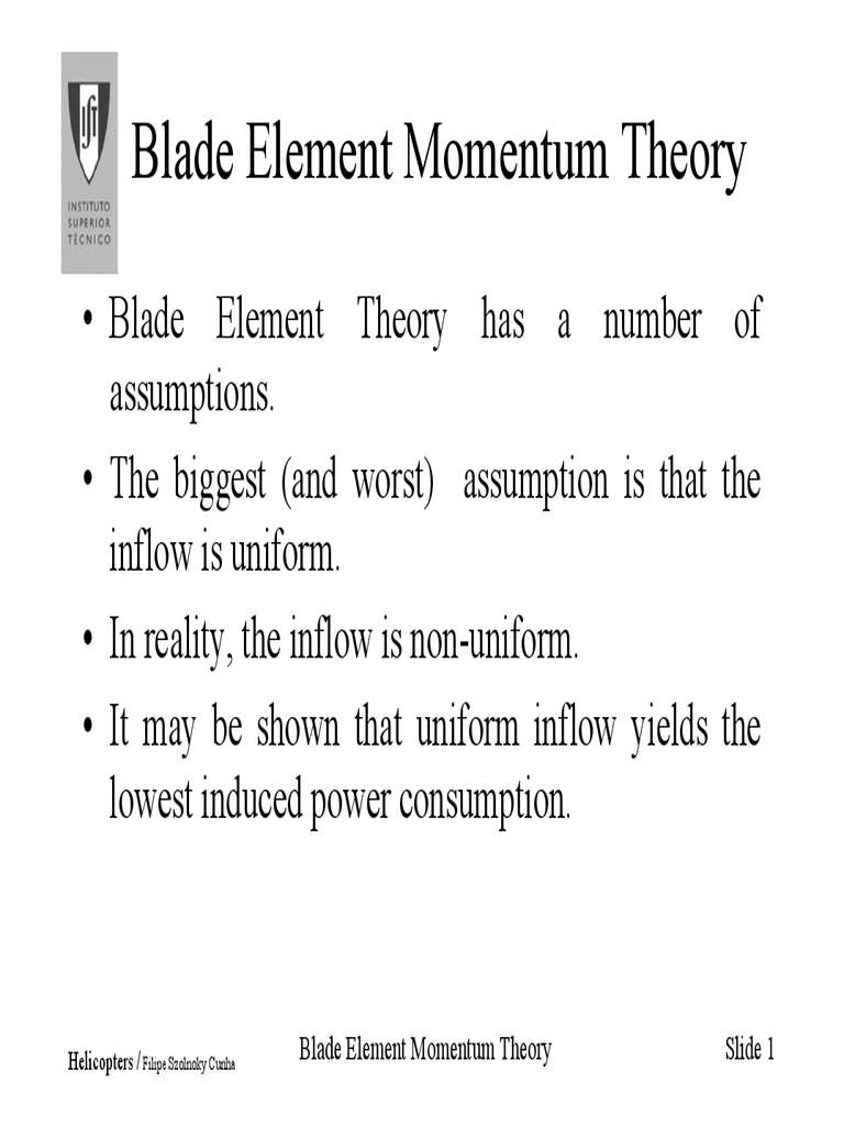 Blade Element Momentum Theory Overview | PDF | Helicopter Rotor ...