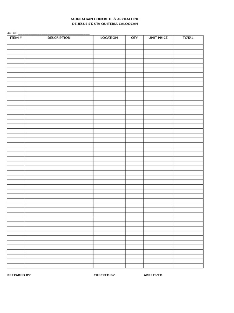 Montalban Concrete & Asphalt Invoice | PDF