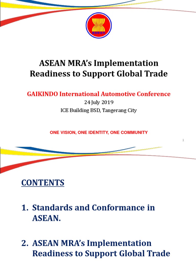 Mr Toh Heng Guan Asean Secretariat Readiness Of Mra On Automotive Products Pdf Medical 