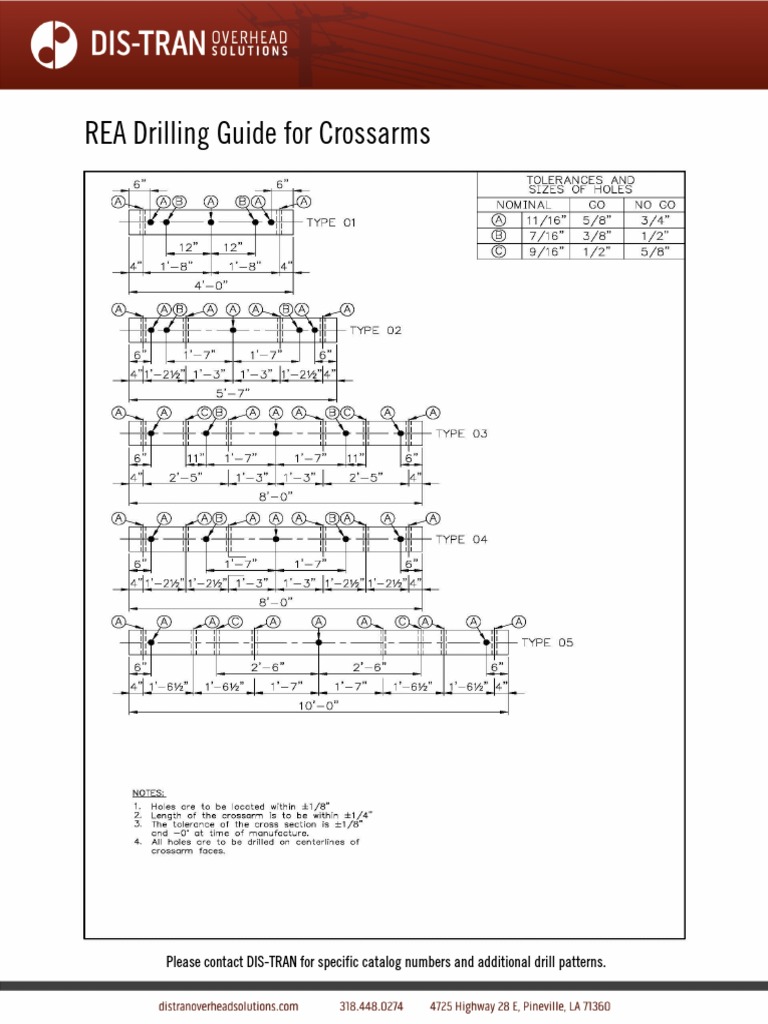 REA Crossarm Drilling Guide | PDF