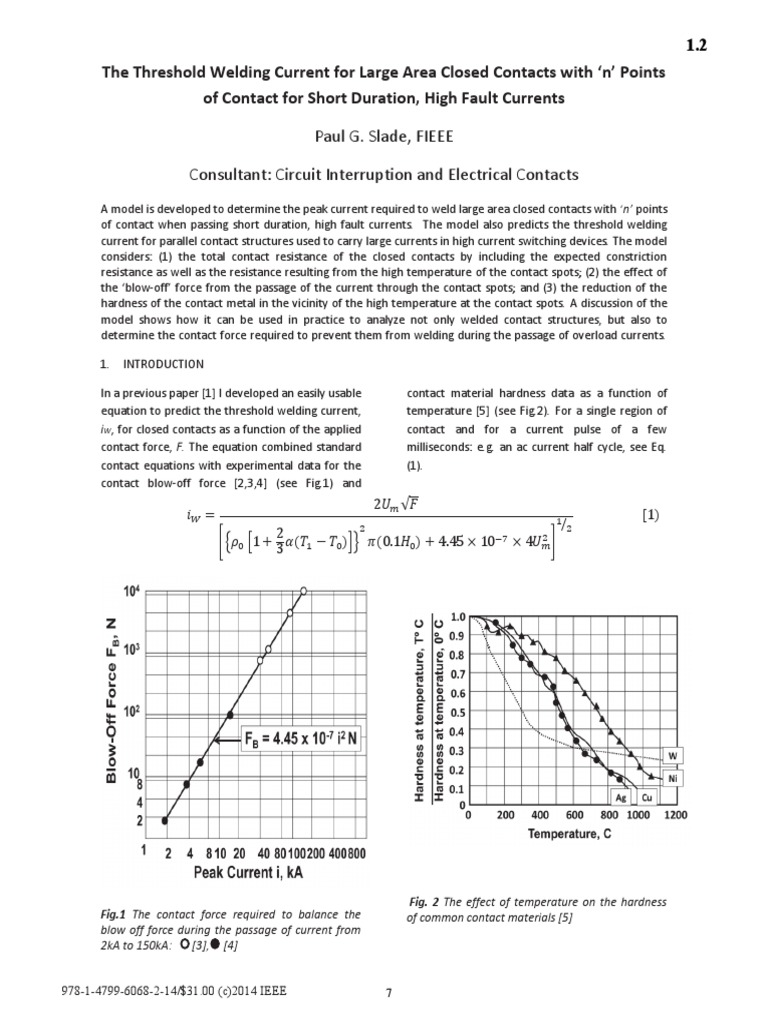 IEEE Holm 2014 | PDF | Switch | Electric Arc